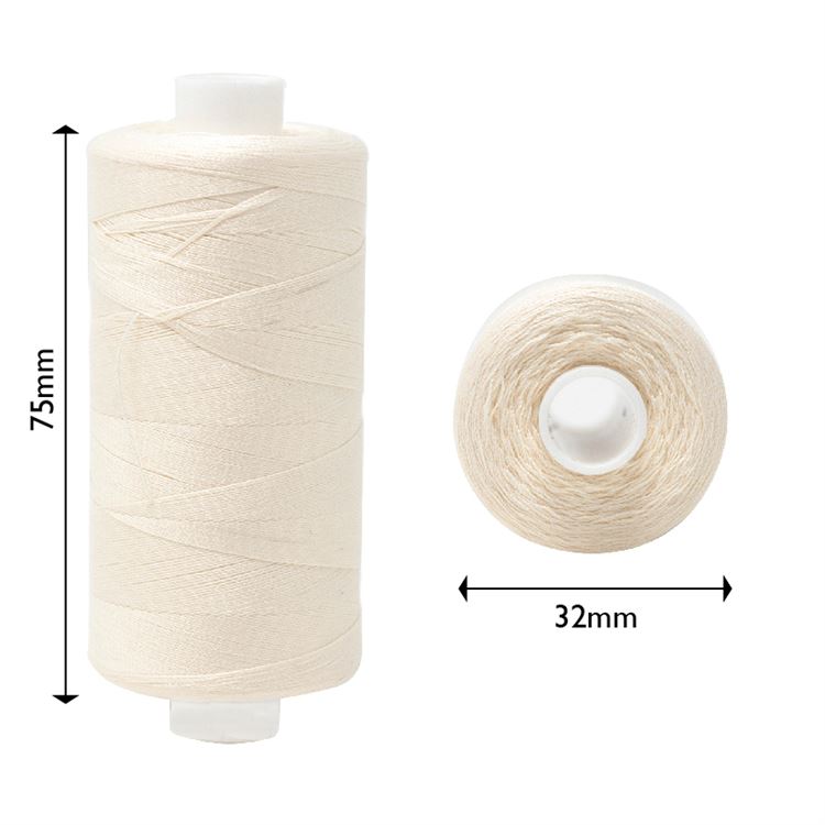1000m Cream Polyester Thread
