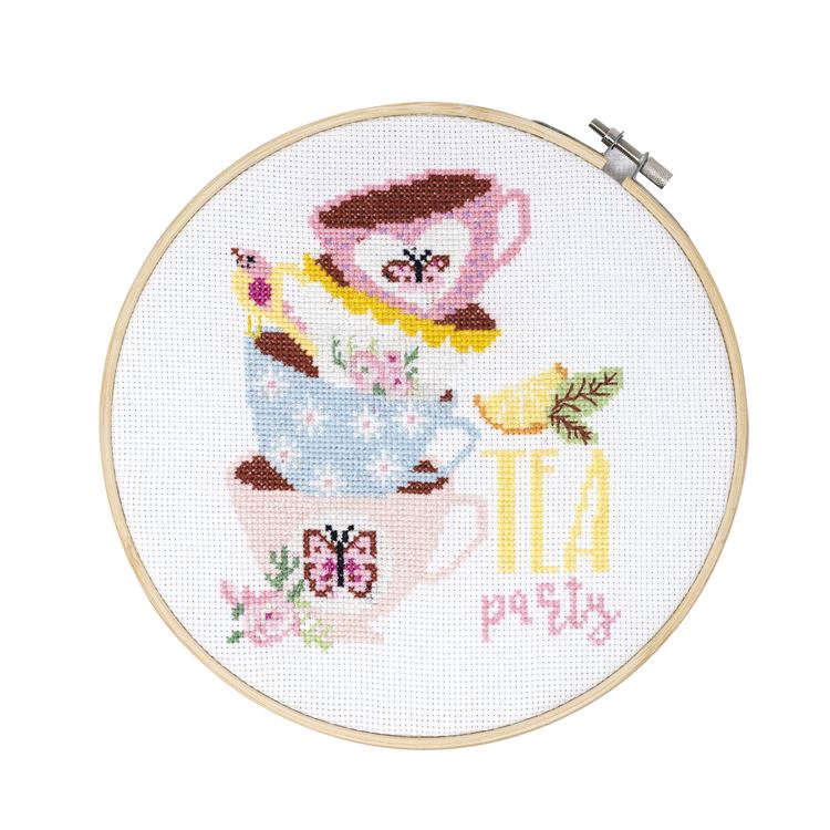 Cross-Stitch Kit - Tea Cups